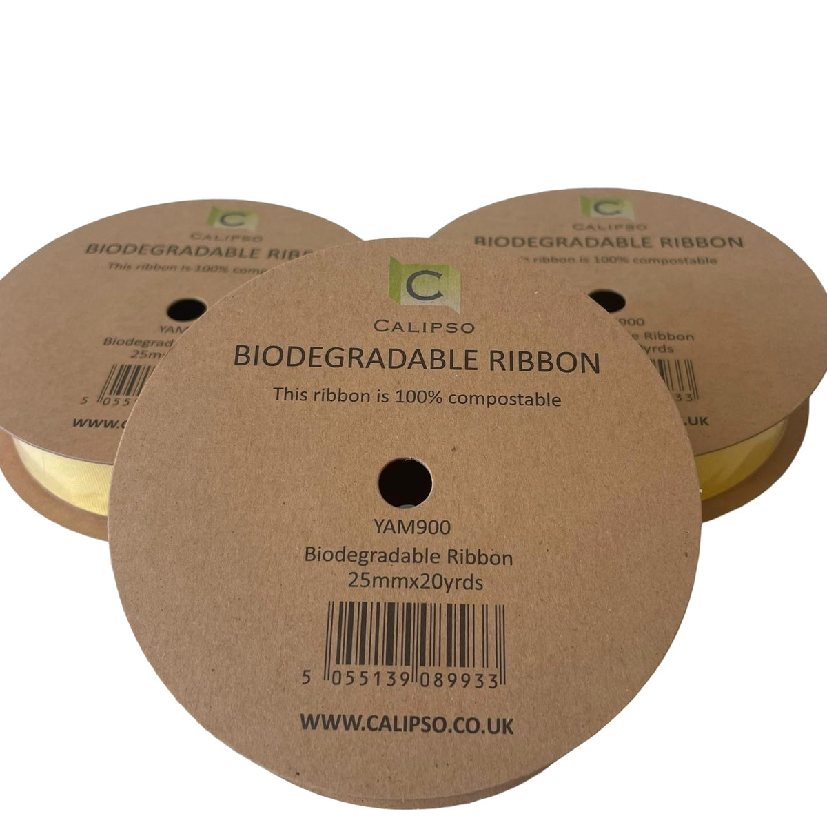 Ribbon Eco - Biodegradable/25mm width x 20 Yards /Yellow Brick Road ...