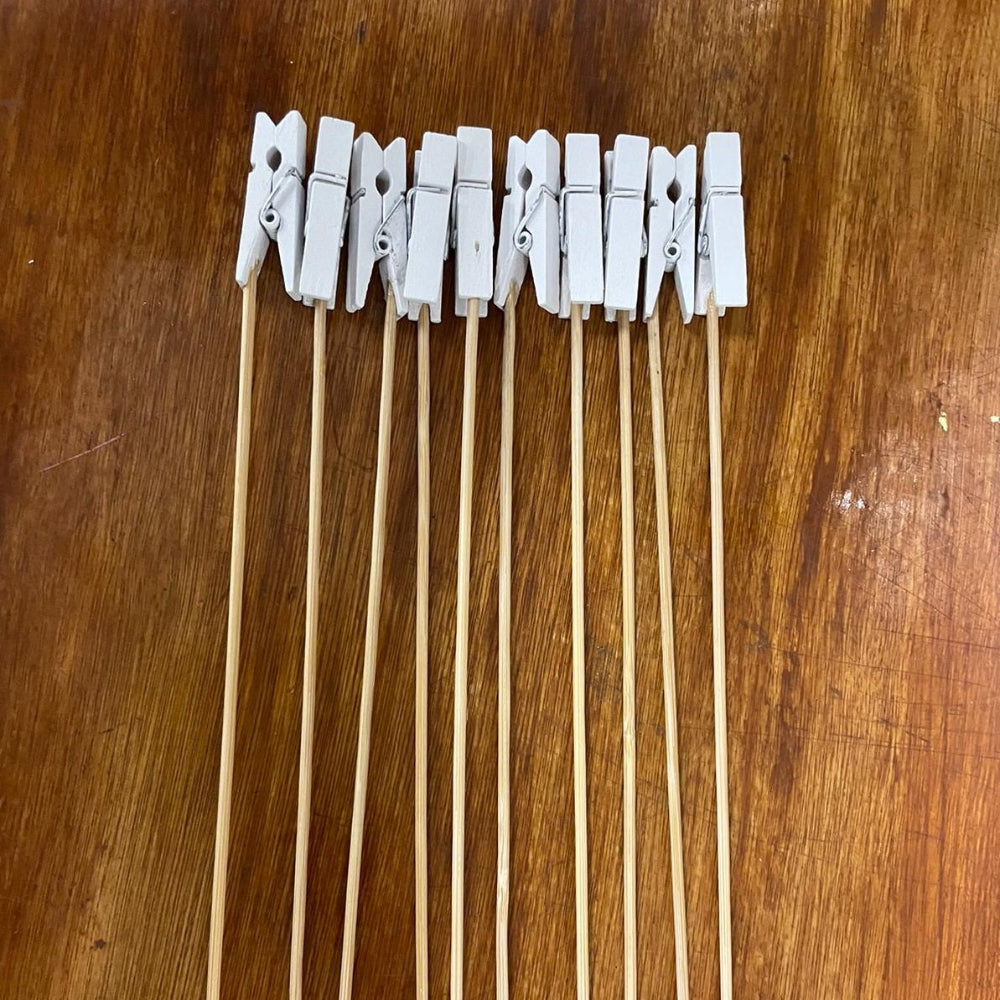 Cardholder - Wooden Peg on stick - 50cm - Pack of 24 pieces – British ...